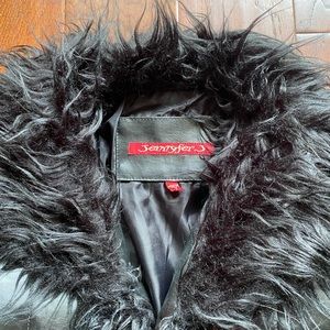 Jennyfer | Jackets & Coats | Vintage Black Jennyfer Furtrim Coat Jacket ...
